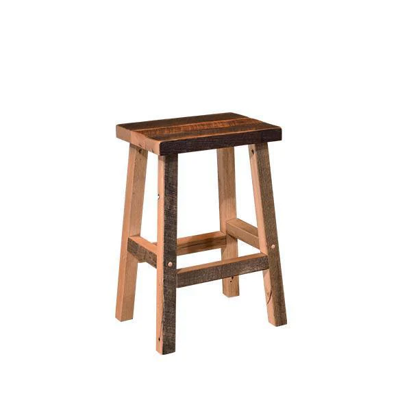Amish Reclaimed Barnwood Bar Stools from DutchCrafters Amish Furniture