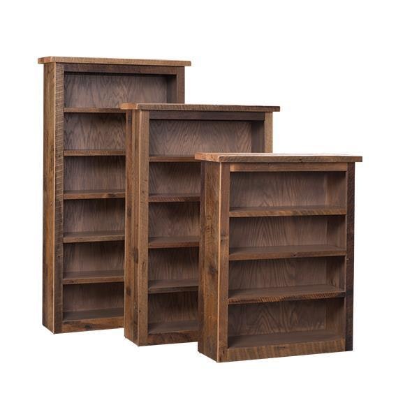 Reclaimed Barn Wood Bookcase with Adjustable Shelves from