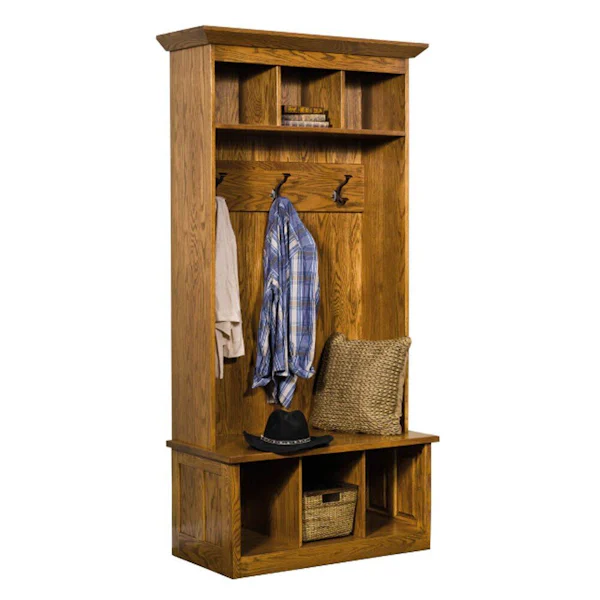 Amish Hall Trees | Solid Wood Entryway Storage