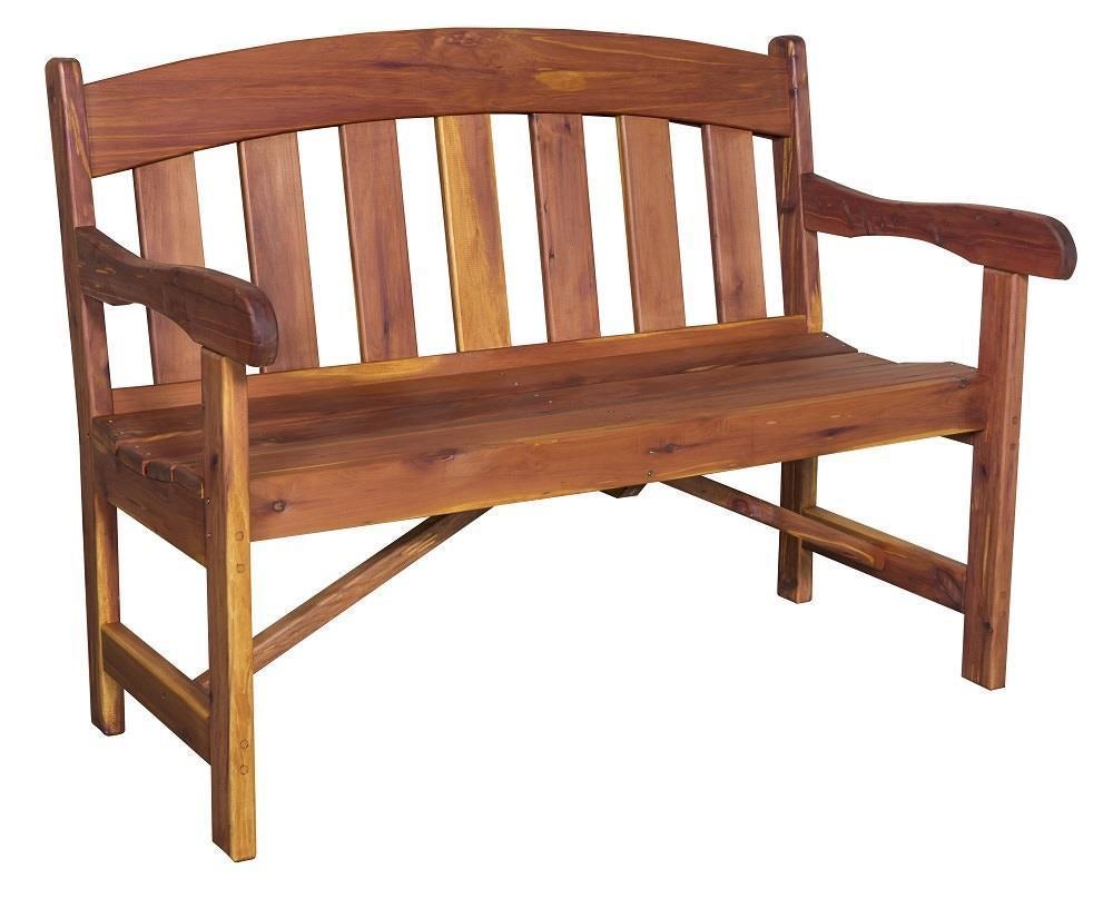 Comfortable Outdoor Seating With Slatted Arch Back | DutchCrafters