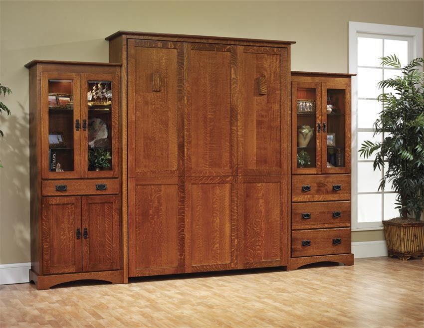 Solid Wood Amish Murphy Bed - Comfortable & Durable - Mission Style