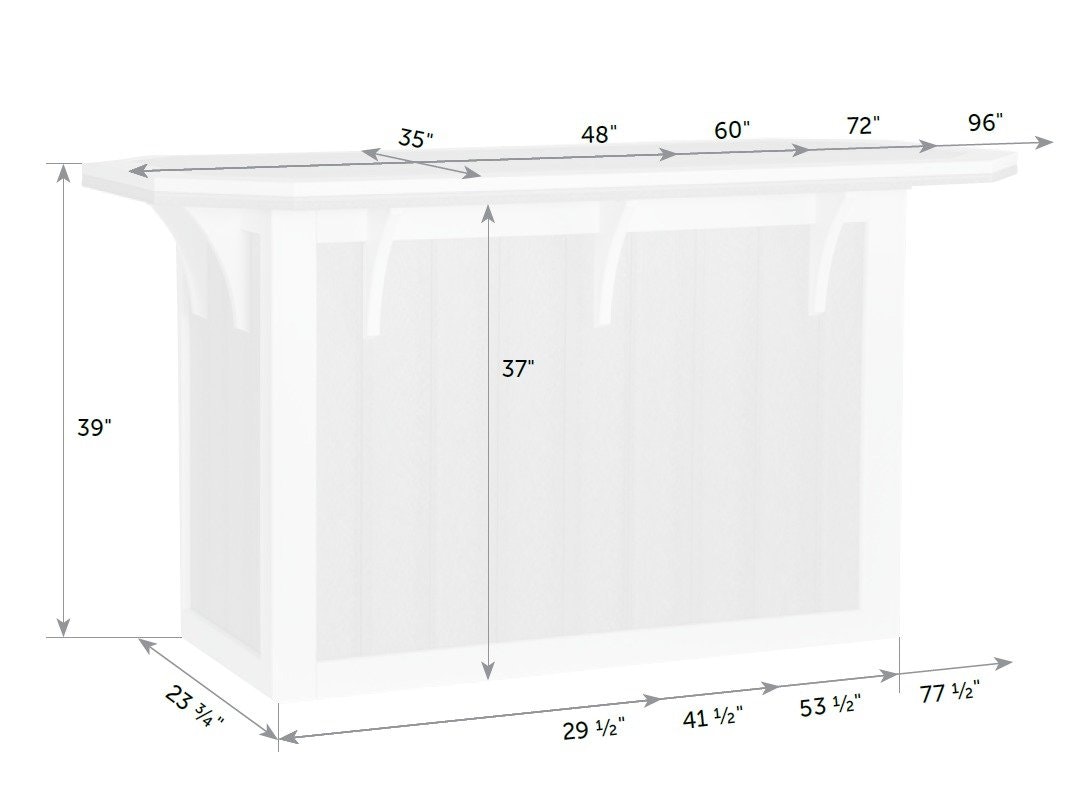 Blaze Poly Bar Table from DutchCrafters Amish Furniture