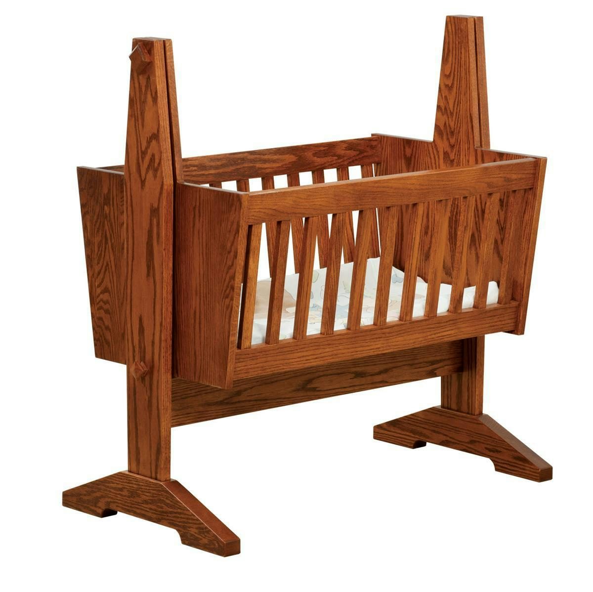 Spokane Mission Baby Cradle from DutchCrafters Amish Furniture