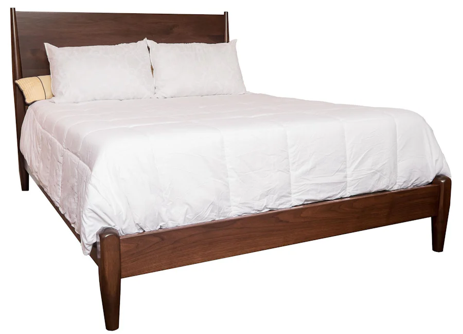 Mid‑Century Modern Bed With Tapered Legs | DutchCrafters