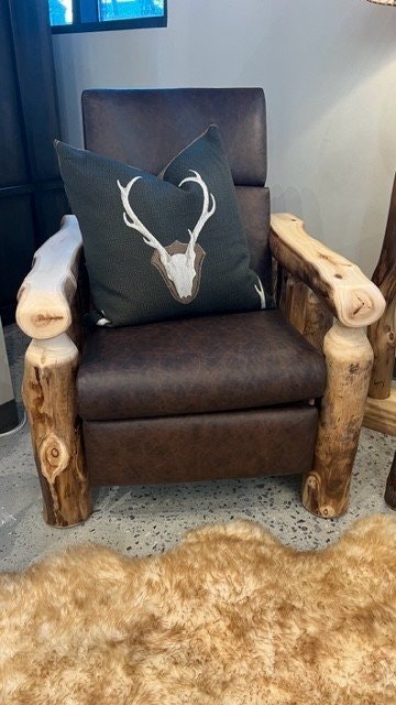 Rustic Log Cabin Recliner From DutchCrafters Amish Furniture