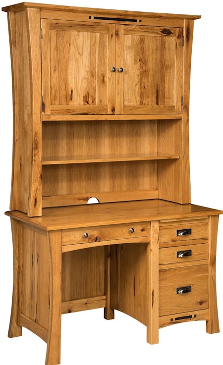 Amish Solid Wood Pedestal Desks for Home or Office | DutchCrafters