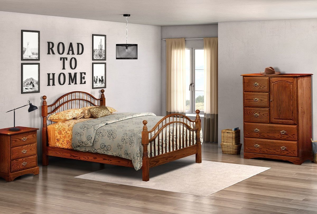 Hollie Double Bow Headboard from DutchCrafters Amish Furniture