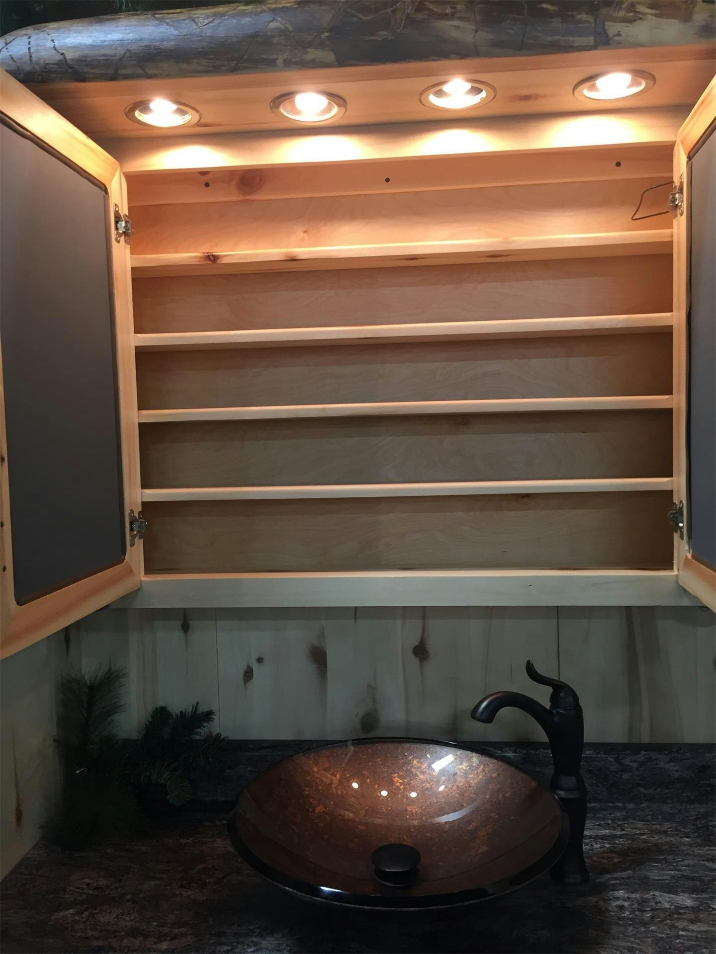 Rustic Log Cabin Bathroom Cabinet Set | Amish Made | DutchCrafters