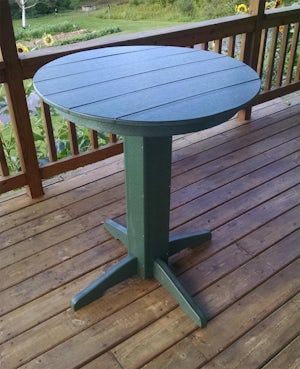 Amish Made Outdoor Wood and Poly Pub Tables from DutchCrafters Amish