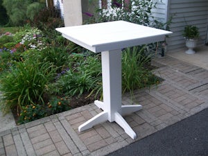 Amish Made Outdoor Wood and Poly Pub Tables from DutchCrafters Amish