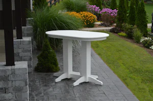 Amish Made Outdoor Wood and Poly Pub Tables from DutchCrafters Amish