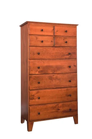 Spacious Tall Bedroom Chest With Nine Drawers | DutchCrafters