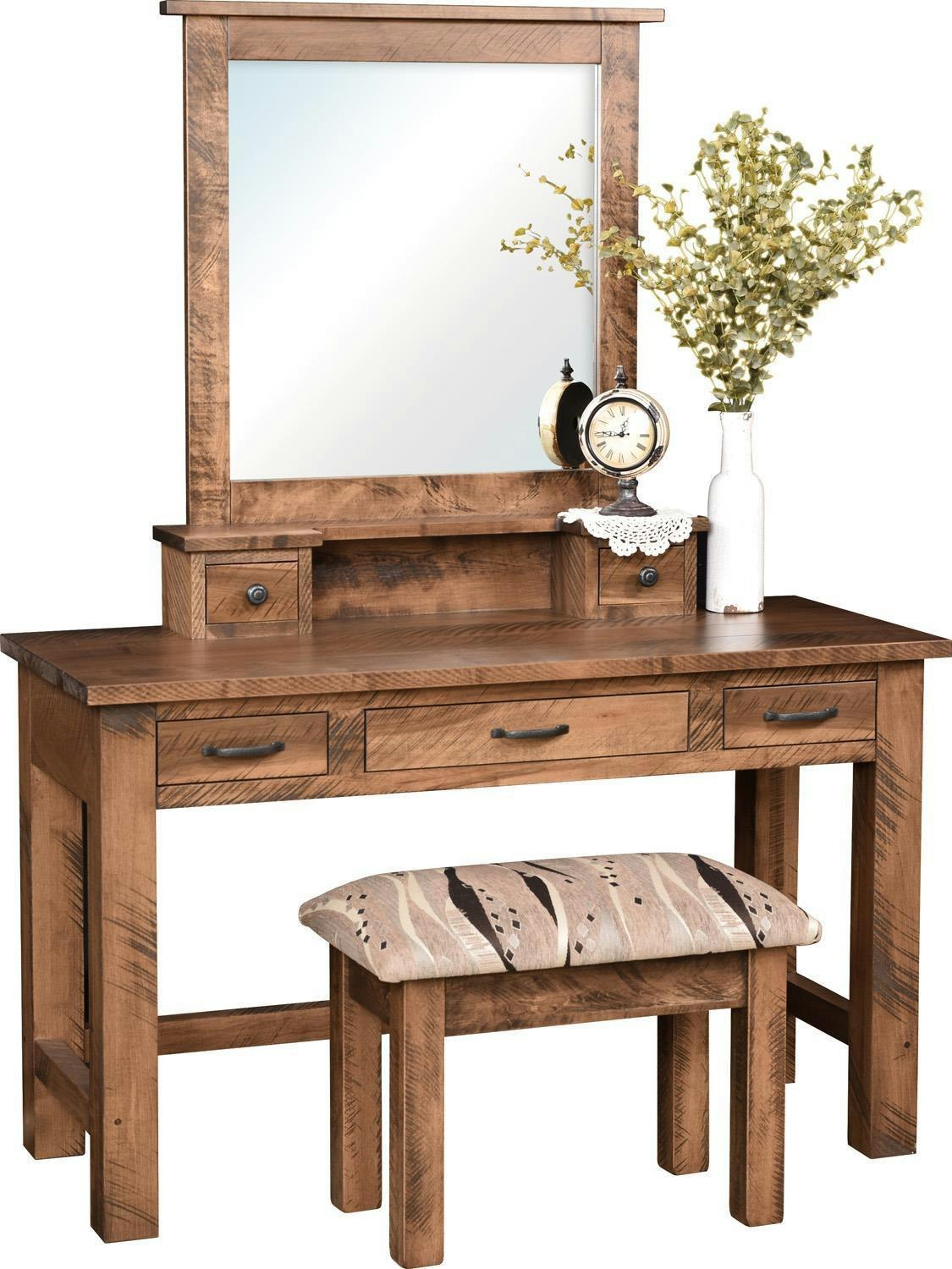 Solid Wood Vanity Dressing Table from DutchCrafters Amish Furniture