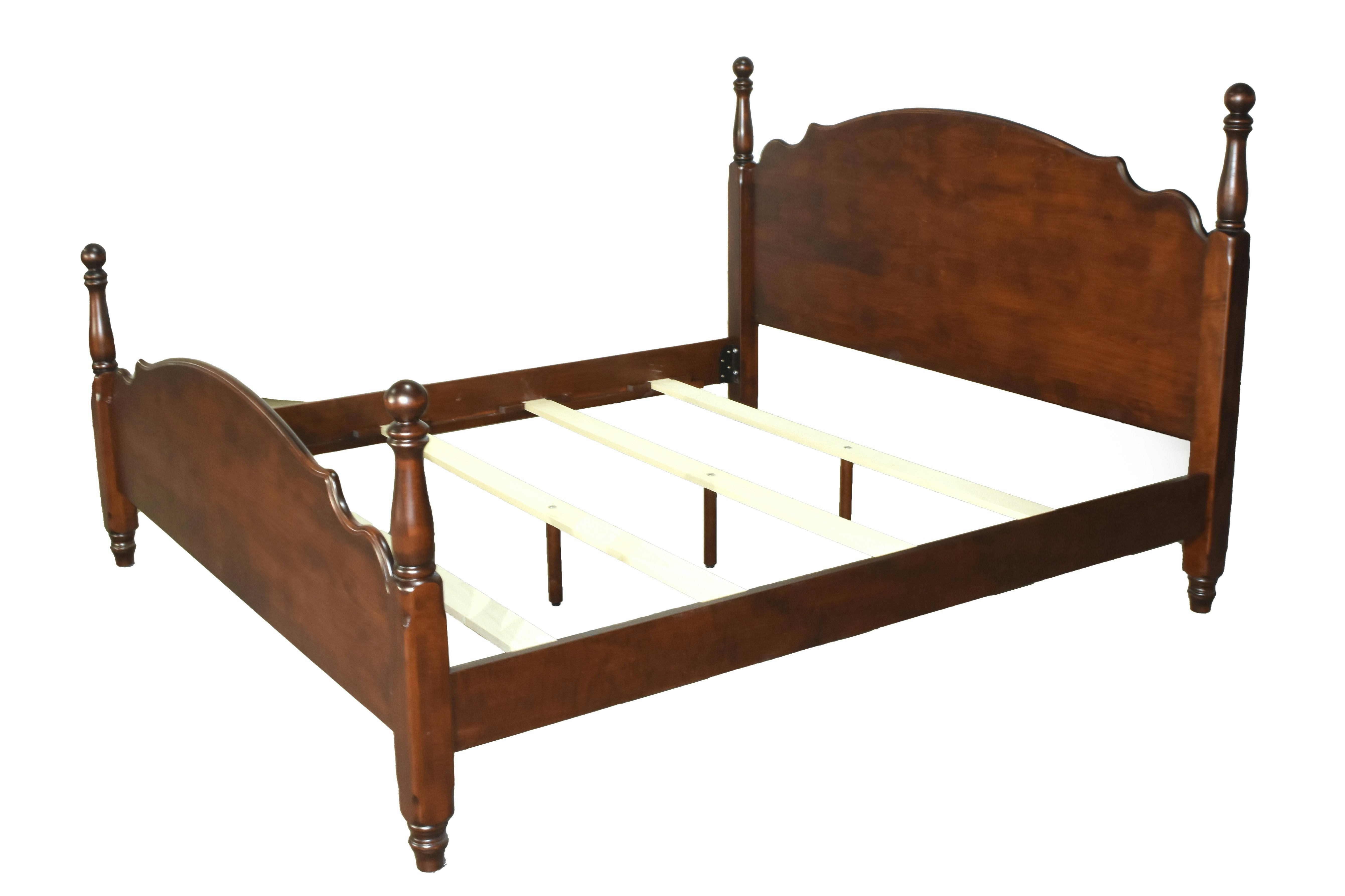 Hardwood Cannonball Bed from DutchCrafters Amish Furniture