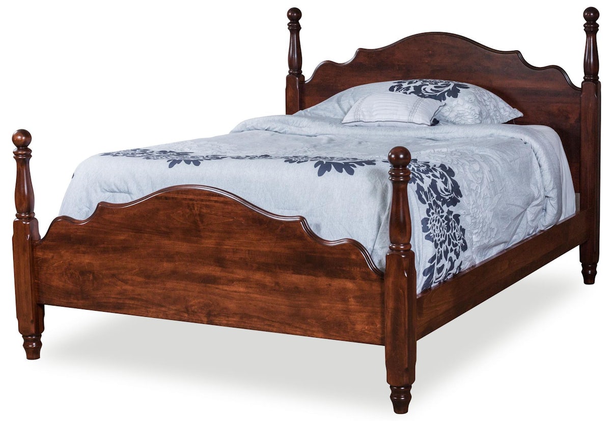 Hardwood Cannonball Bed from DutchCrafters Amish Furniture