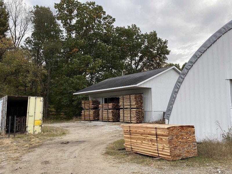 Rustic Log Cabin Small Night Stand from DutchCrafters Amish Furniture