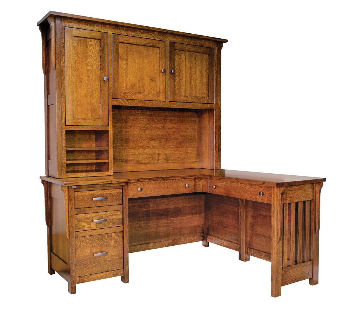 Mission Style L-Desk From DutchCrafters Amish Furniture