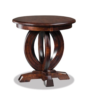 Cherry 24" Round End Table from DutchCrafters Amish Furniture