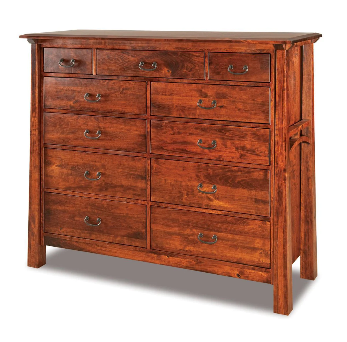Hardwood Mission 11-Drawer Double Chest of Drawers from DutchCrafters