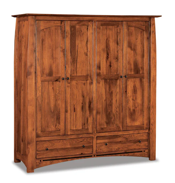 Mission Double Wardrobe Armoire from DutchCrafters Amish Furniture