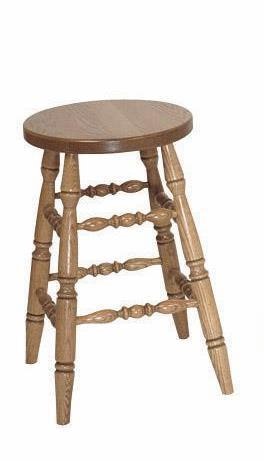 Deluxe Turned Leg Bar Stool from DutchCrafters Amish Furniture