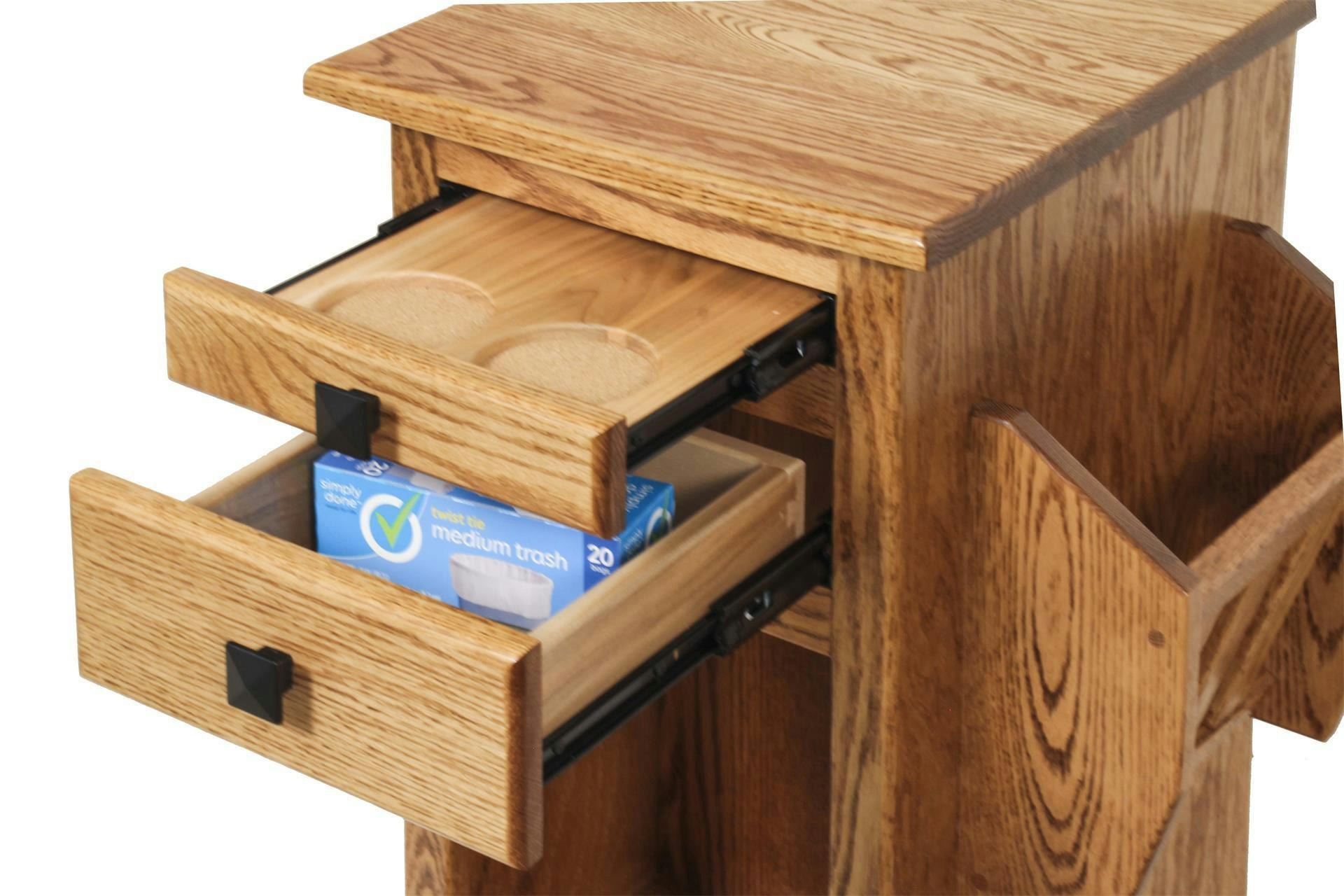 Hardwood Magazine Stand by DutchCrafters Amish Furniture Store