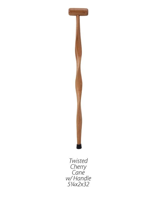 Twisted Hardwood Walking Cane with Handle from DutchCrafters Amish