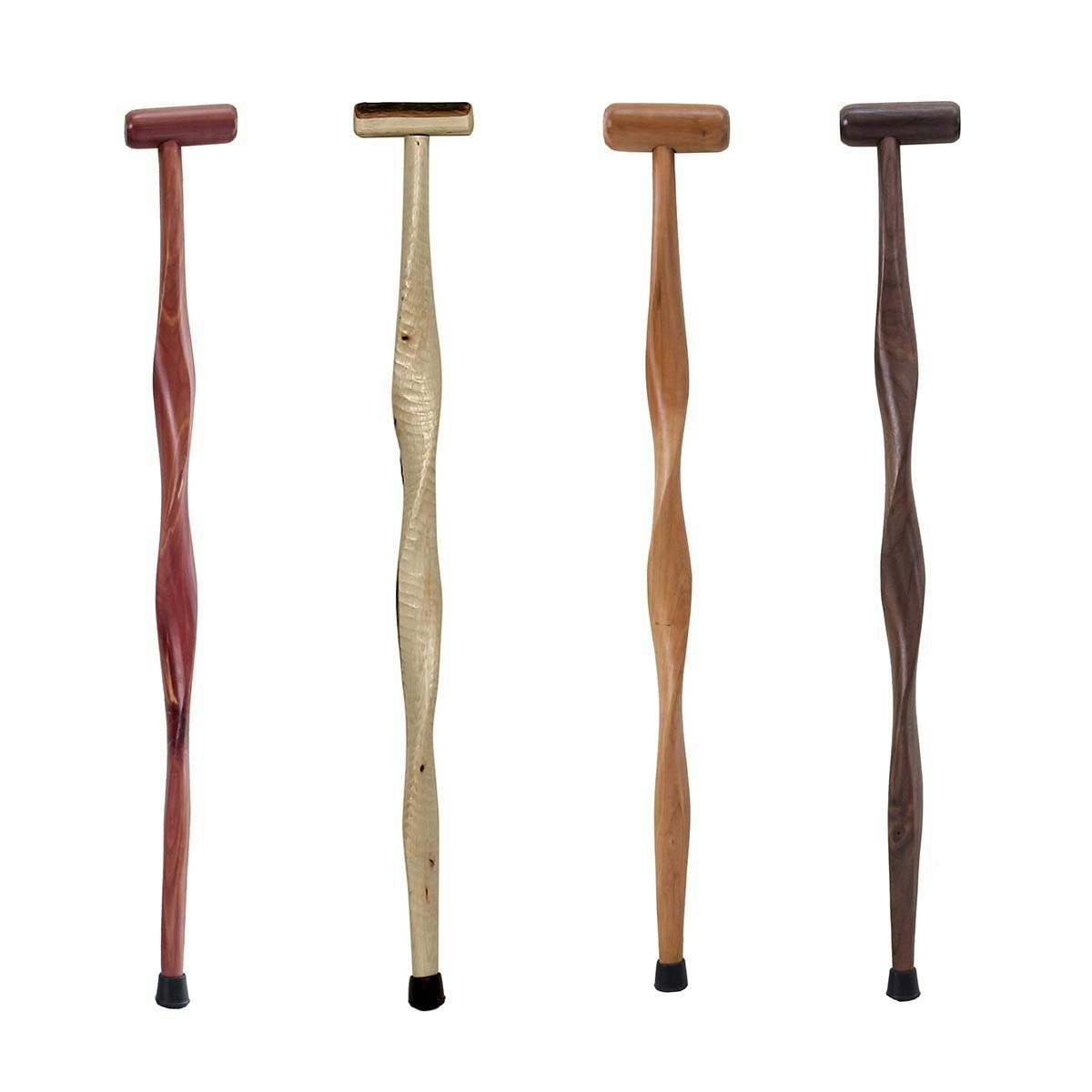 Twisted Hardwood Walking Cane with Handle from DutchCrafters Amish