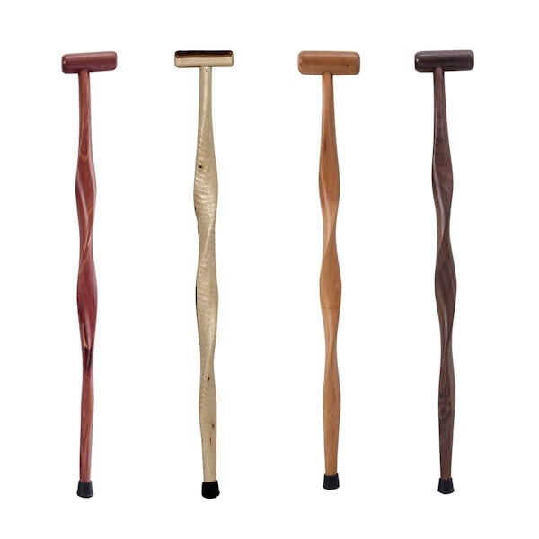Twisted Hardwood Walking Cane with Handle from DutchCrafters Amish