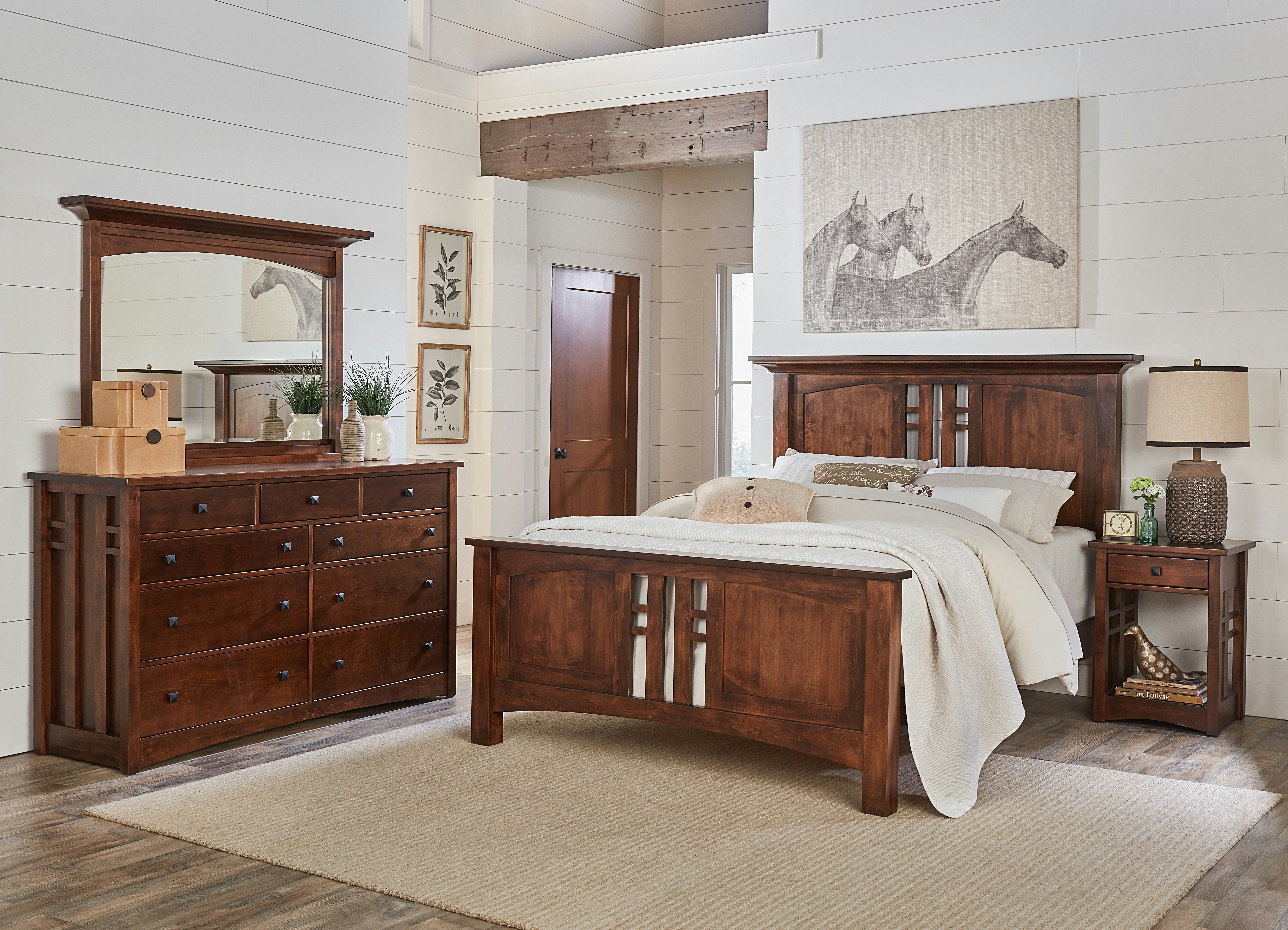 Solid Wood Mission Wardrobe Armoire from DutchCrafters Amish Furniture