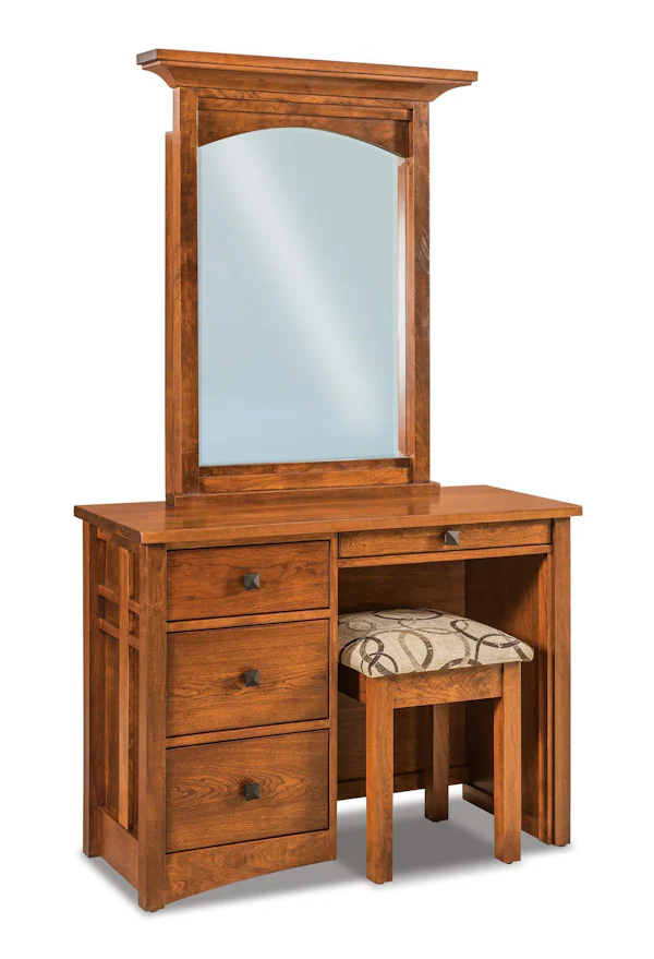 Hardwood Mission 4-Drawer Vanity Dressing Table from DutchCrafters