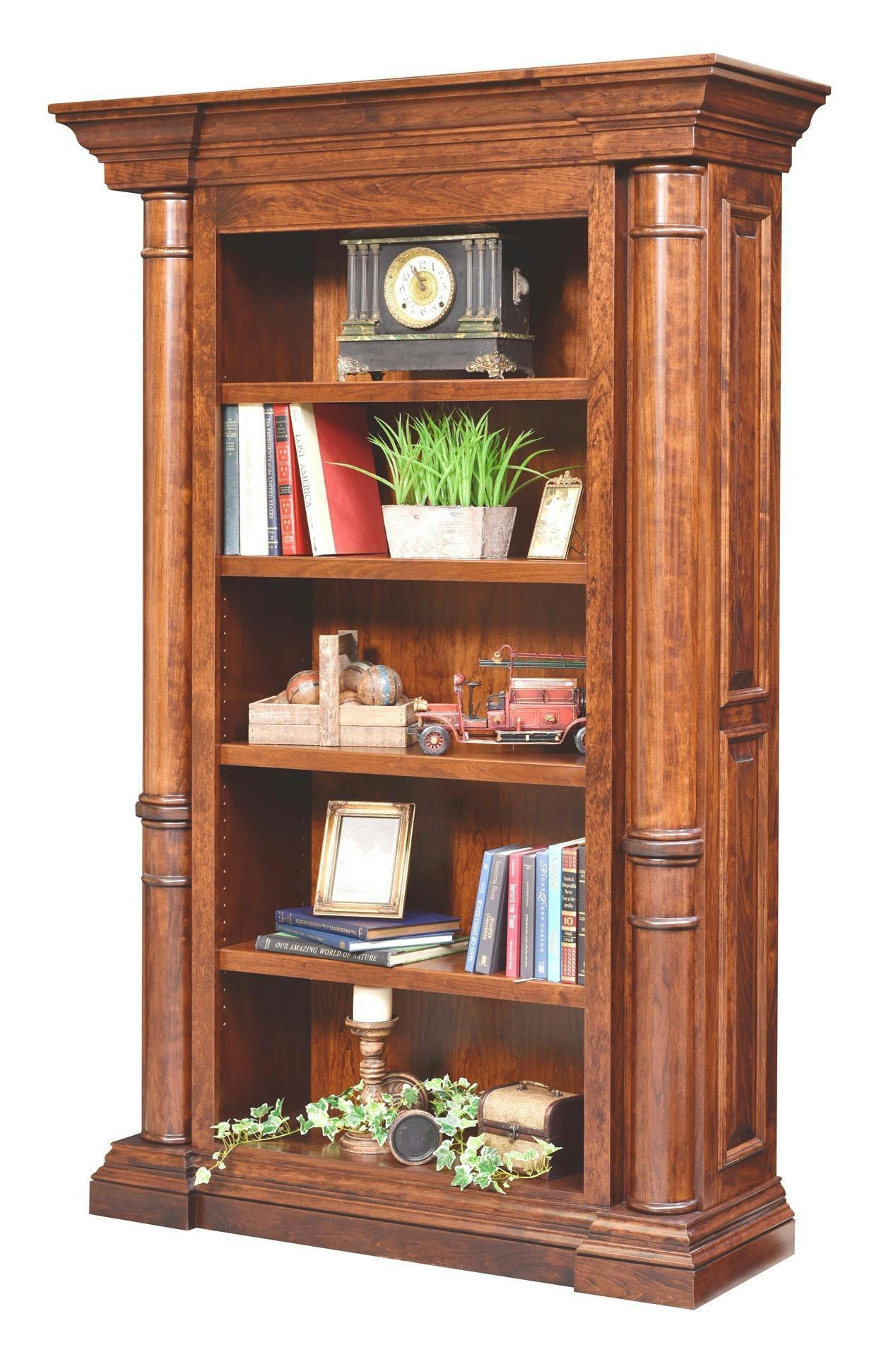 54" Formal Solid Wood Bookcase | Amish Bookcases and Shelves