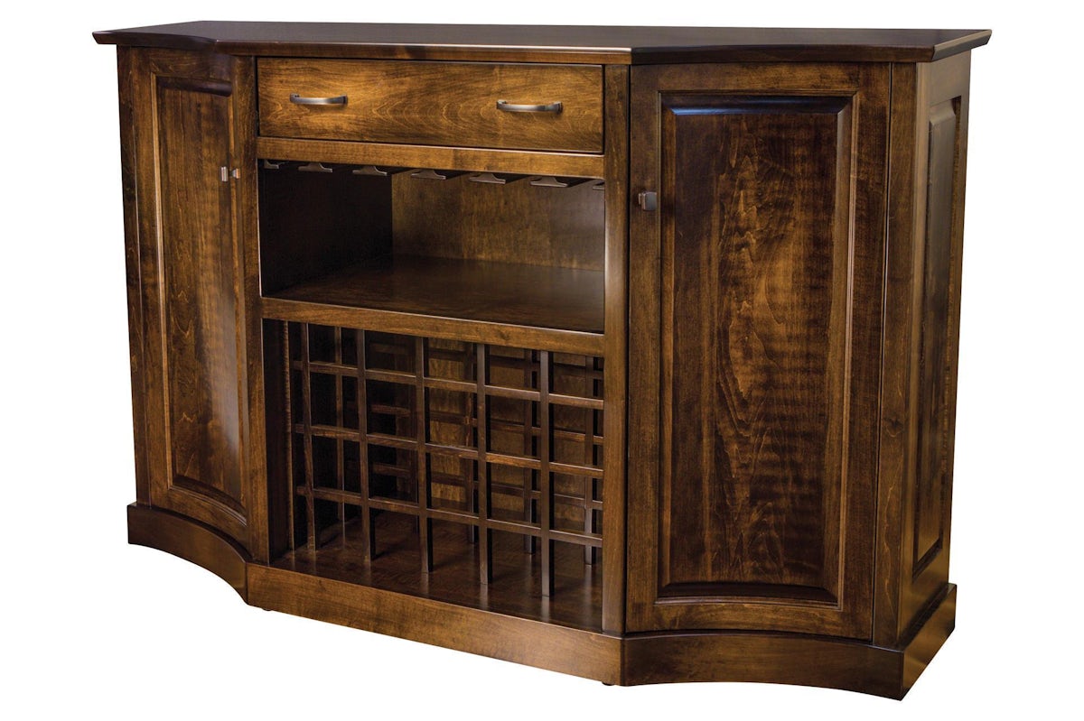 Alicante Solid Wood Bar and Wine Cabinet from DutchCrafters Amish