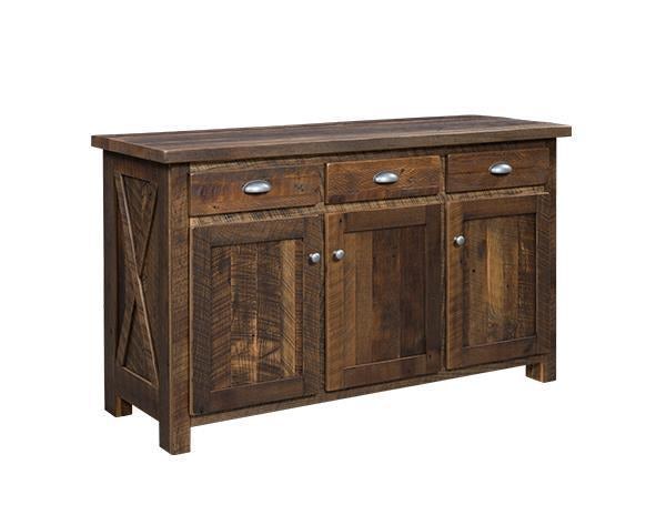 Buxton Reclaimed Barnwood Buffet Server from DutchCrafters Amish