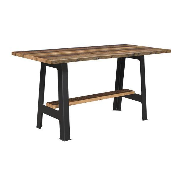 Reclaimed Barnwood Kings Bridge Bar Table from DutchCrafters Amish
