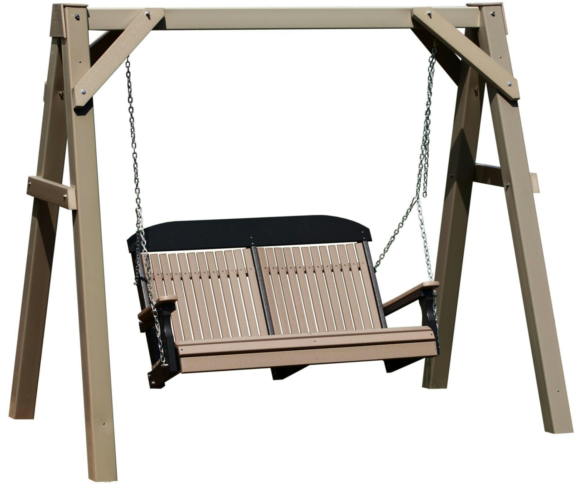 LuxCraft A-Frame Vinyl Swing Stand for 5-6' Swings | DutchCrafters