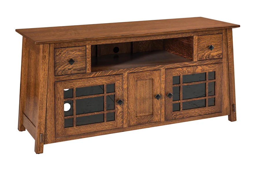 60" TV Console with Sound Bar Shelf from DutchCrafters Amish Furniture