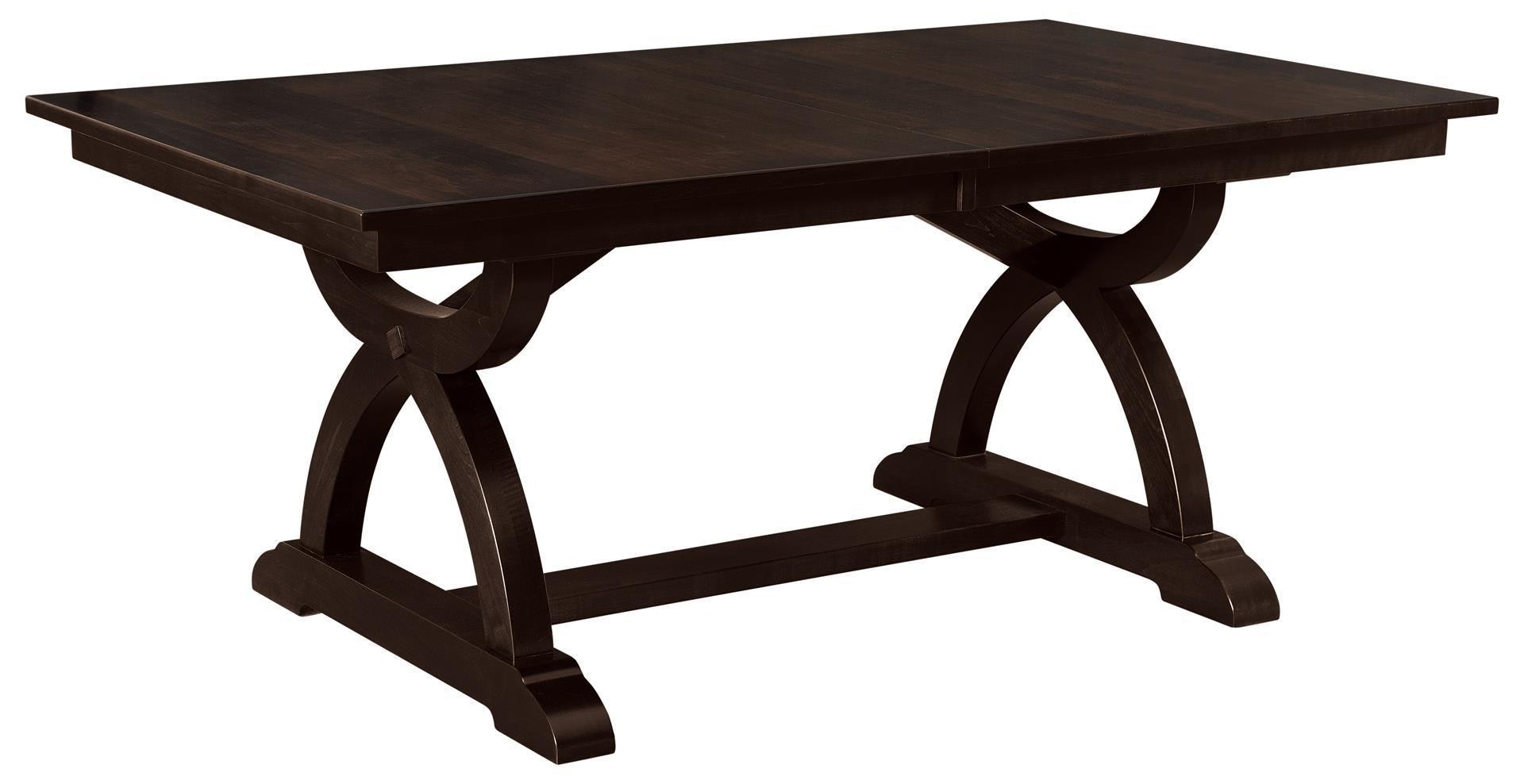 Transitional Trestle Dining Table from DutchCrafters Amish Furniture