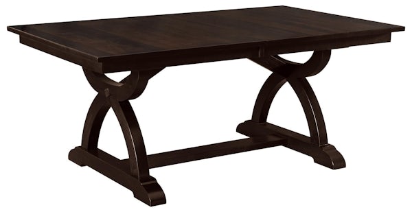 Transitional Trestle Dining Table - Amish Handcrafted Solid Wood