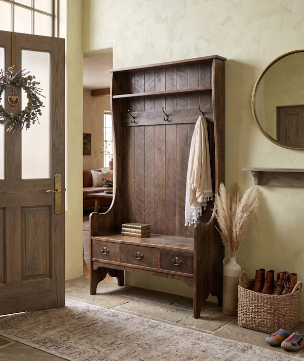 Amish Hall Trees | Solid Wood Entryway Storage