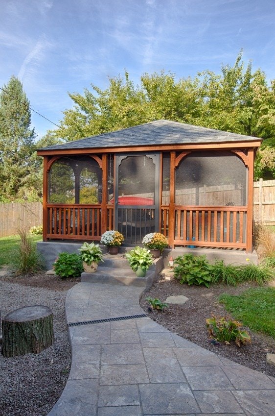 Rectangle Wooden Gazebo Kit from DutchCrafters Amish Furniture