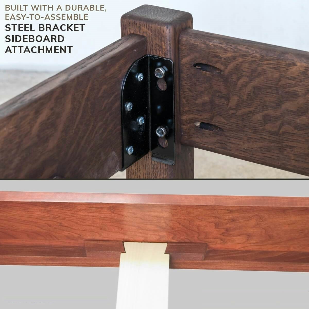 Rustic Farmhouse Style Panel Bed in Solid Wood - Made in USA