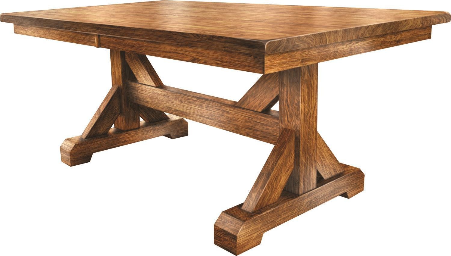 Country Auburn Trestle Dining Room Table From DutchCrafters Amish