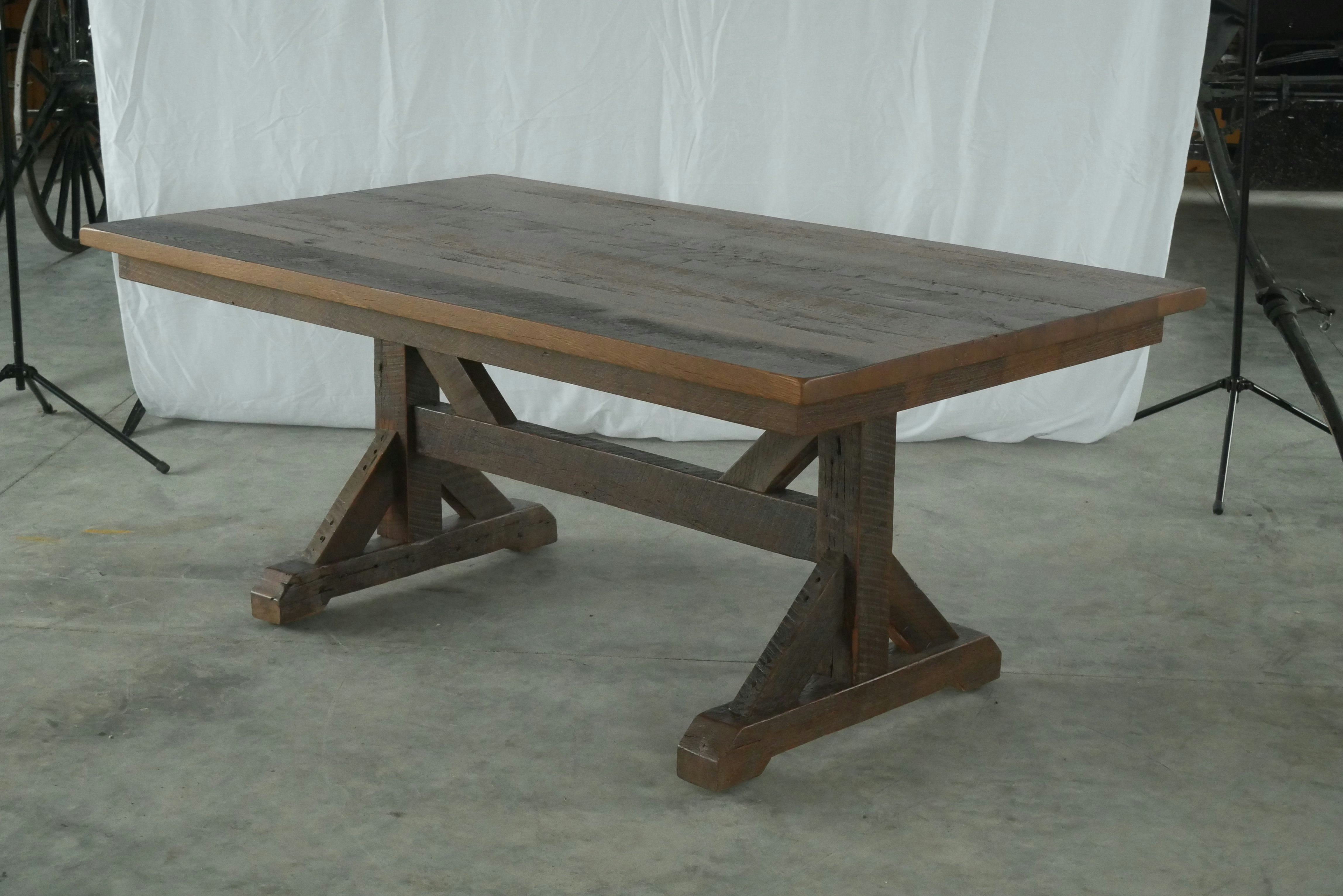Country Auburn Trestle Dining Room Table From DutchCrafters Amish