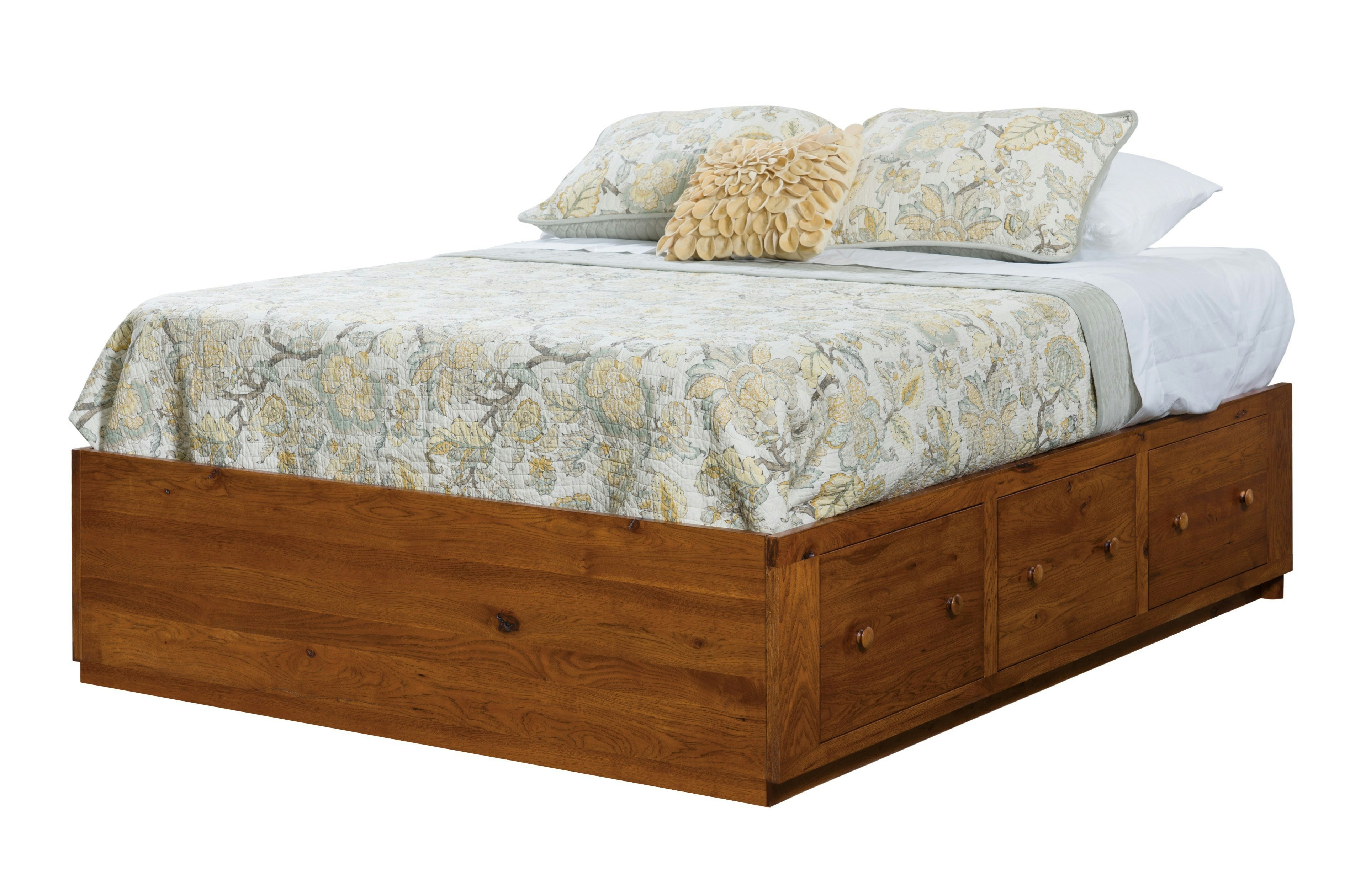 Hardwood Pier Wall Bed with Storage from DutchCrafters Amish Furniture
