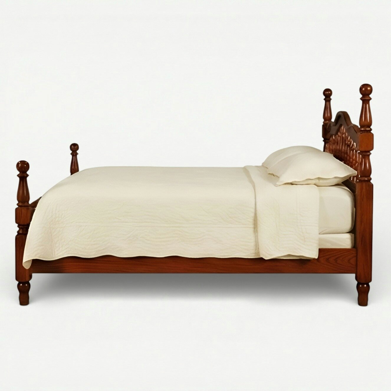 Classic Four Poster Bed, Solid Wood Spindle Posts | DutchCrafters