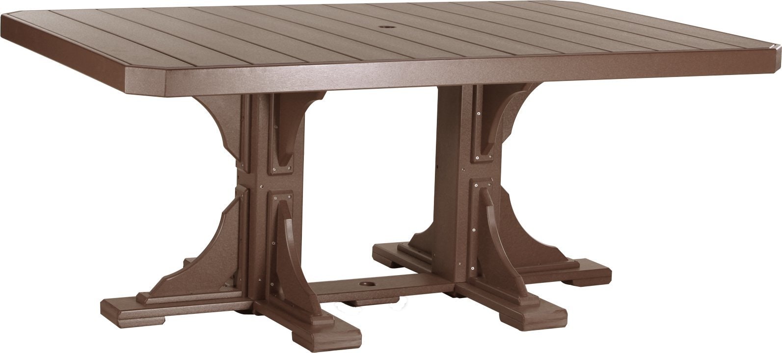 LuxCraft Poly 4' x 6' Outdoor Rectangular Dining Table from