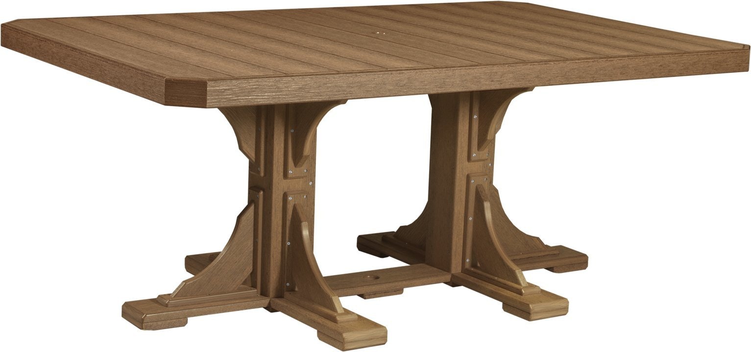 LuxCraft Poly 4' x 6' Outdoor Rectangular Dining Table from