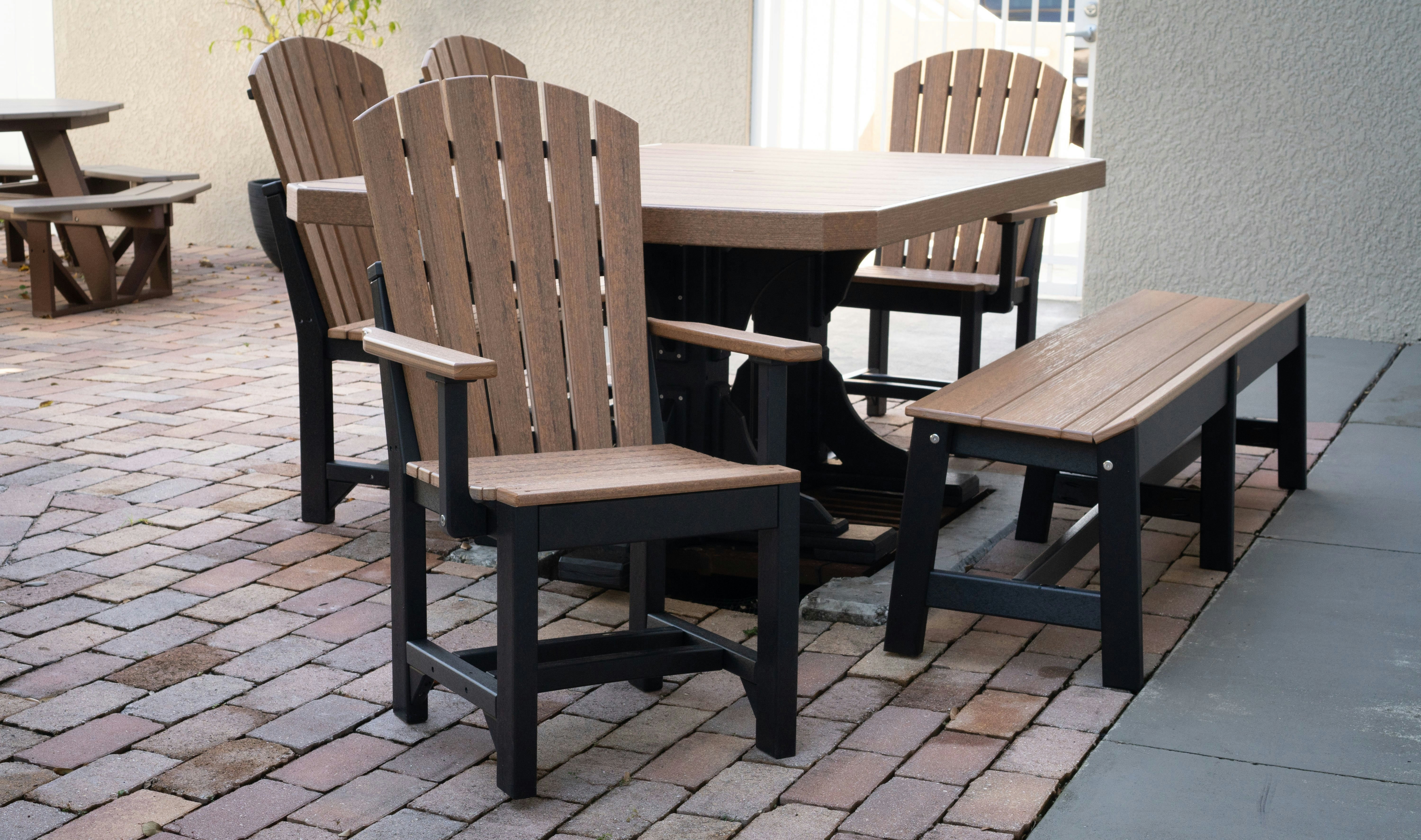 LuxCraft Poly 4' x 6' Outdoor Rectangular Dining Table from