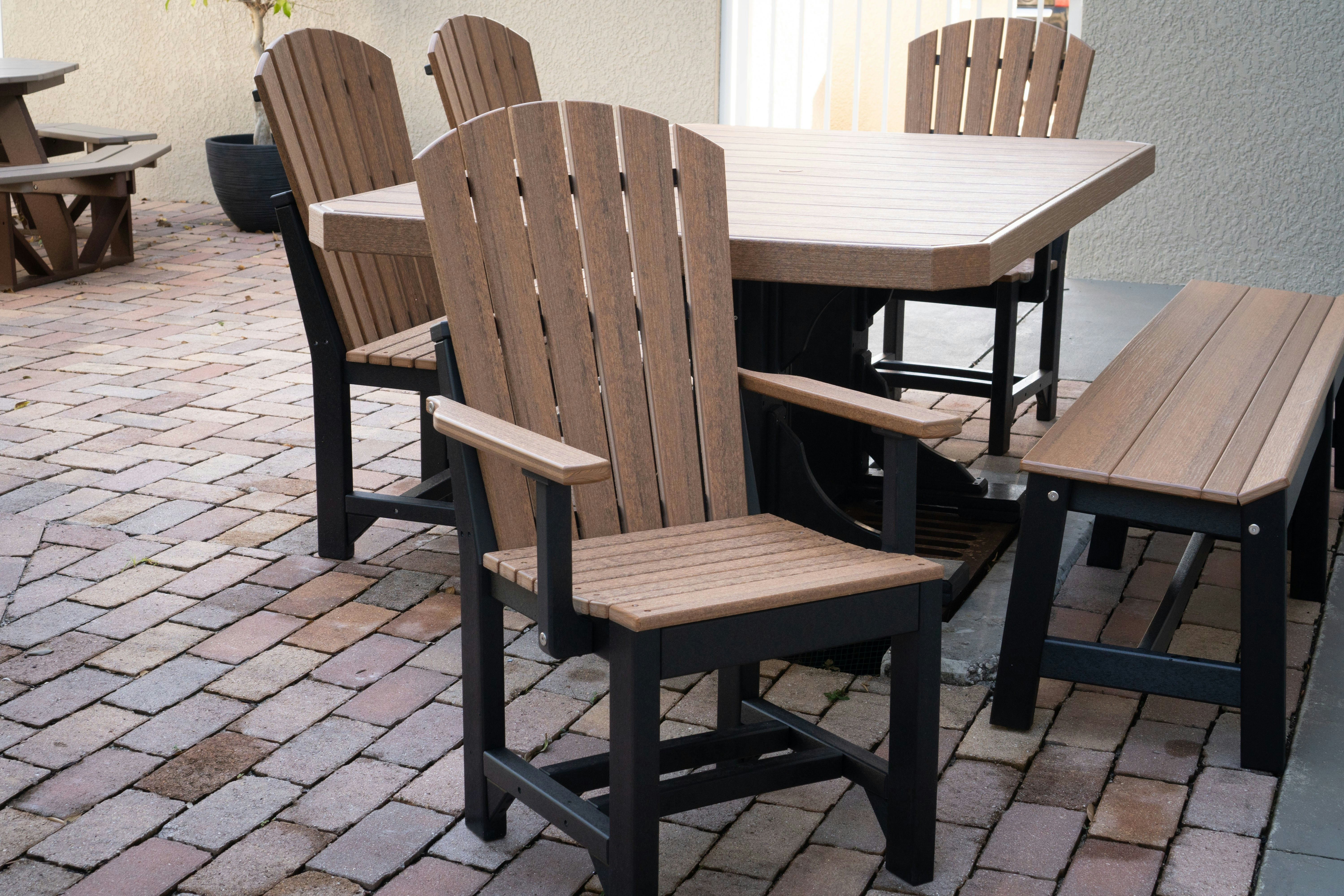 LuxCraft Poly 4' x 6' Outdoor Rectangular Dining Table from